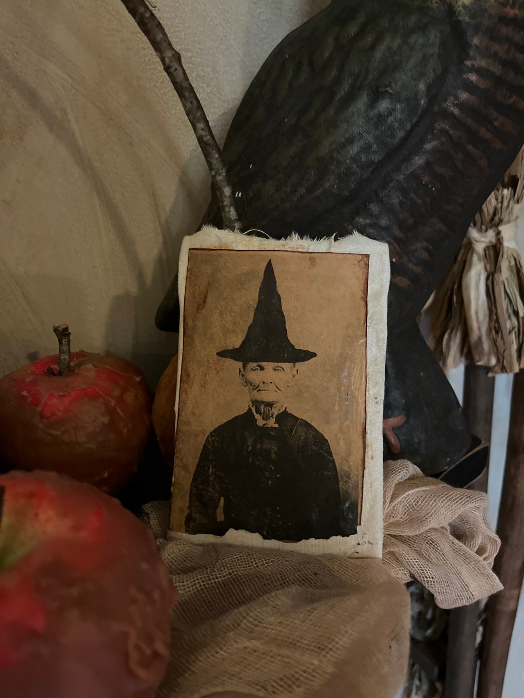 Primitive Halloween Fabric Post Card~primitive Fall~ Early Look ...