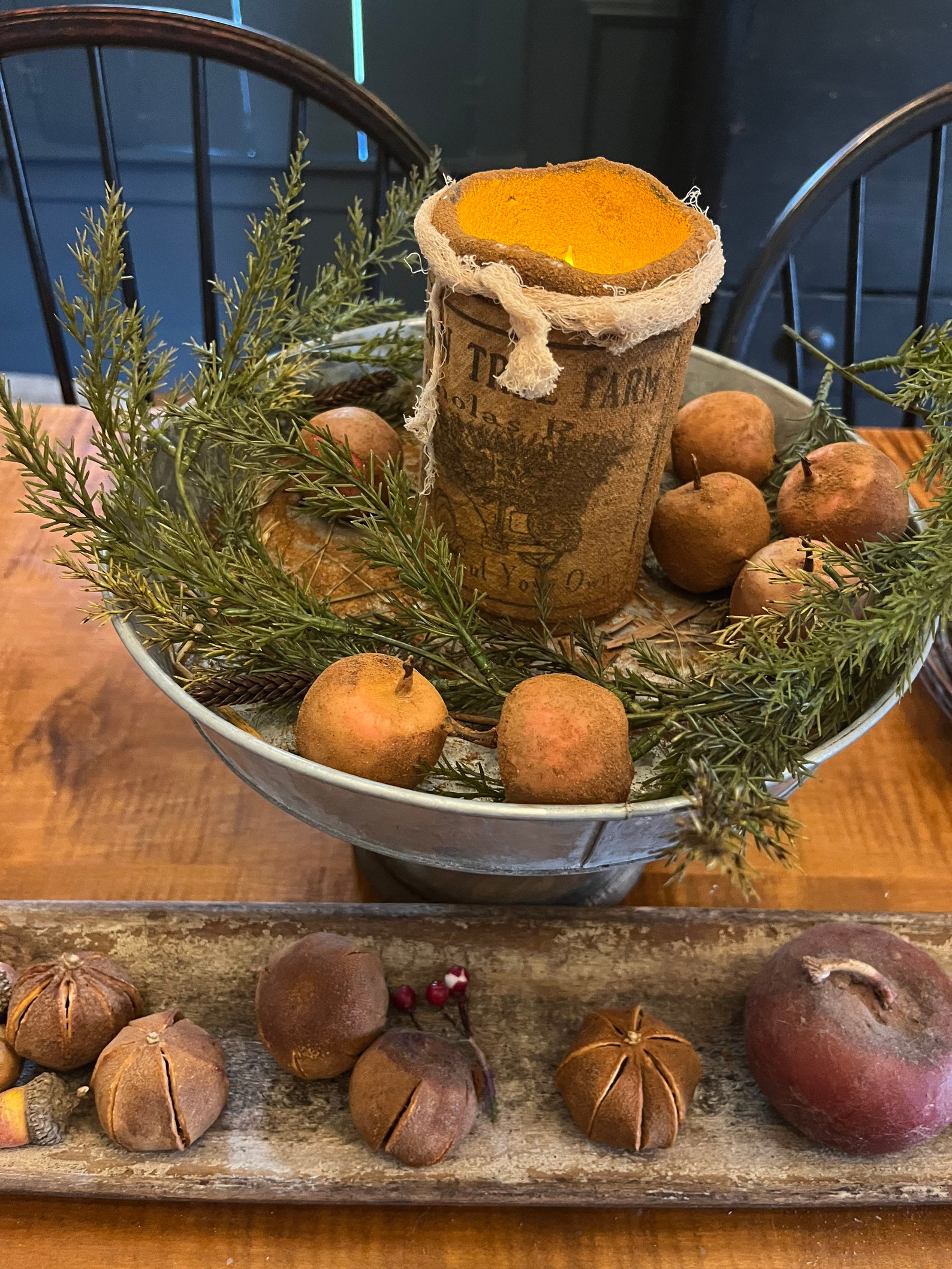 NEW Battery Operated Grubby Candle~primitive Winter Candle~cabinet Tuck ...