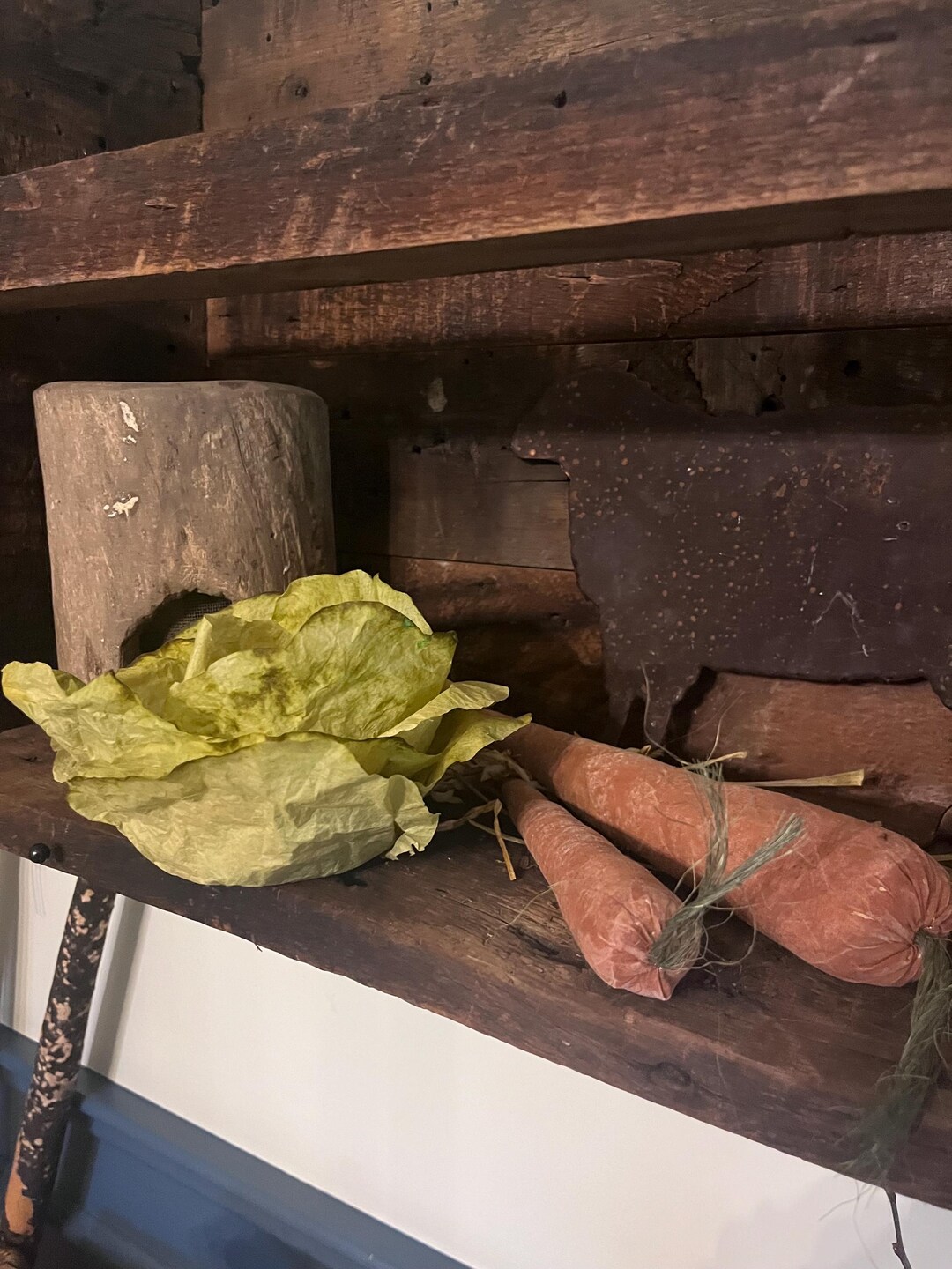 Primitive Handmade Grungy Cabbage Cupboard Tuck~pantry Needful~buttery ...