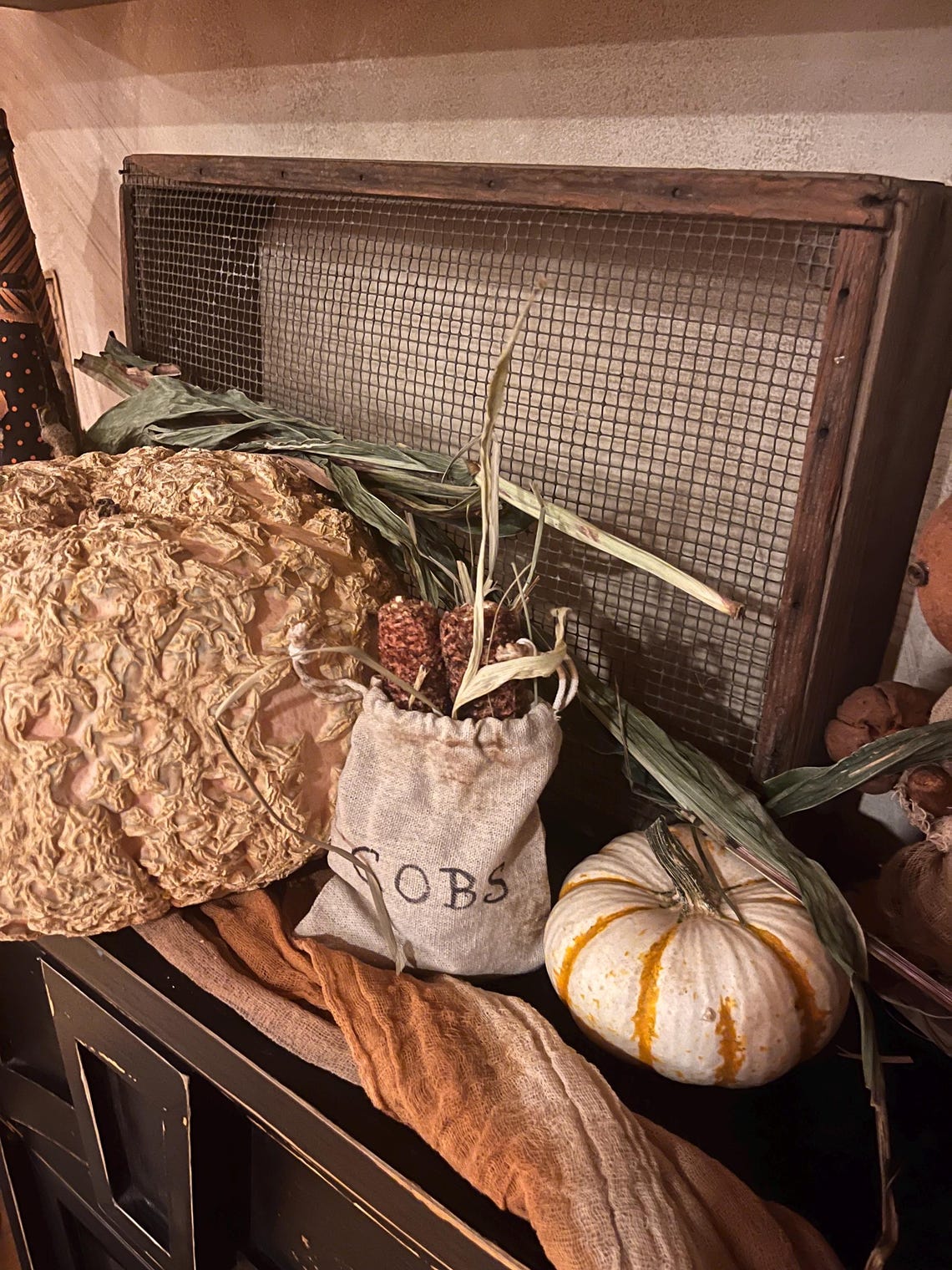 Primitive Dried Corn Husks Dirty Bags ~primitive Fall~ Primitive Corn ...