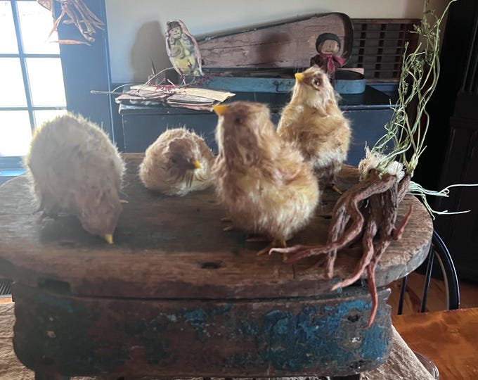 Primitive Grungy Spring Chick~ Grubby Spring Chick ~ Grubby Easter ...