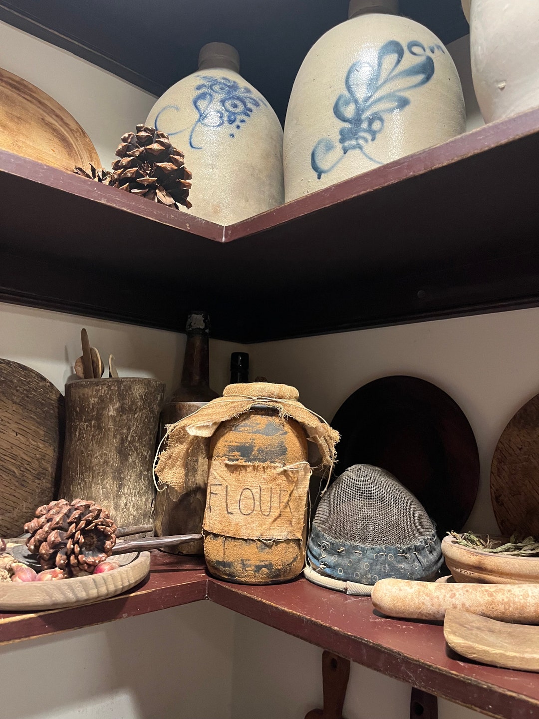 Primitive Make- Do, Early Look Homestead Cabinet Tuck Grubby Spice ...