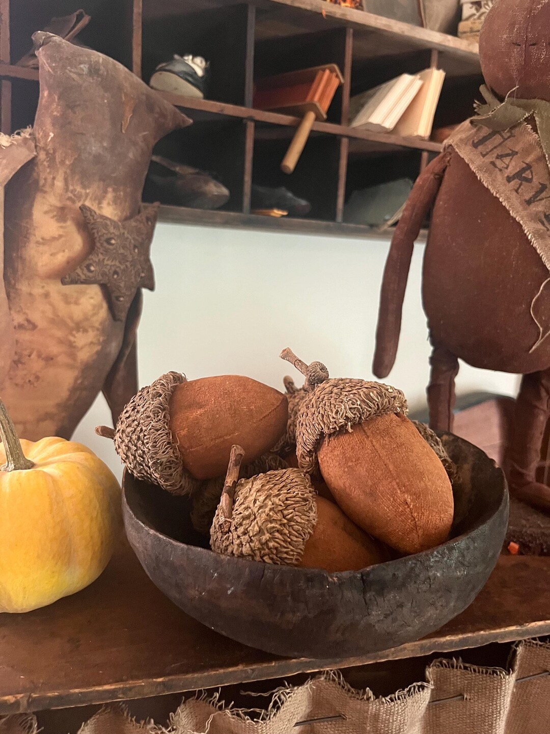 Primitive Autumn Fall Acorns, Primitive Fall ~early Look, Grubby Fall ...