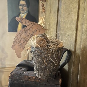 Primitive Easter Grubby Pot~grubby Eggs~grubby Easter Pot With Eggs ...