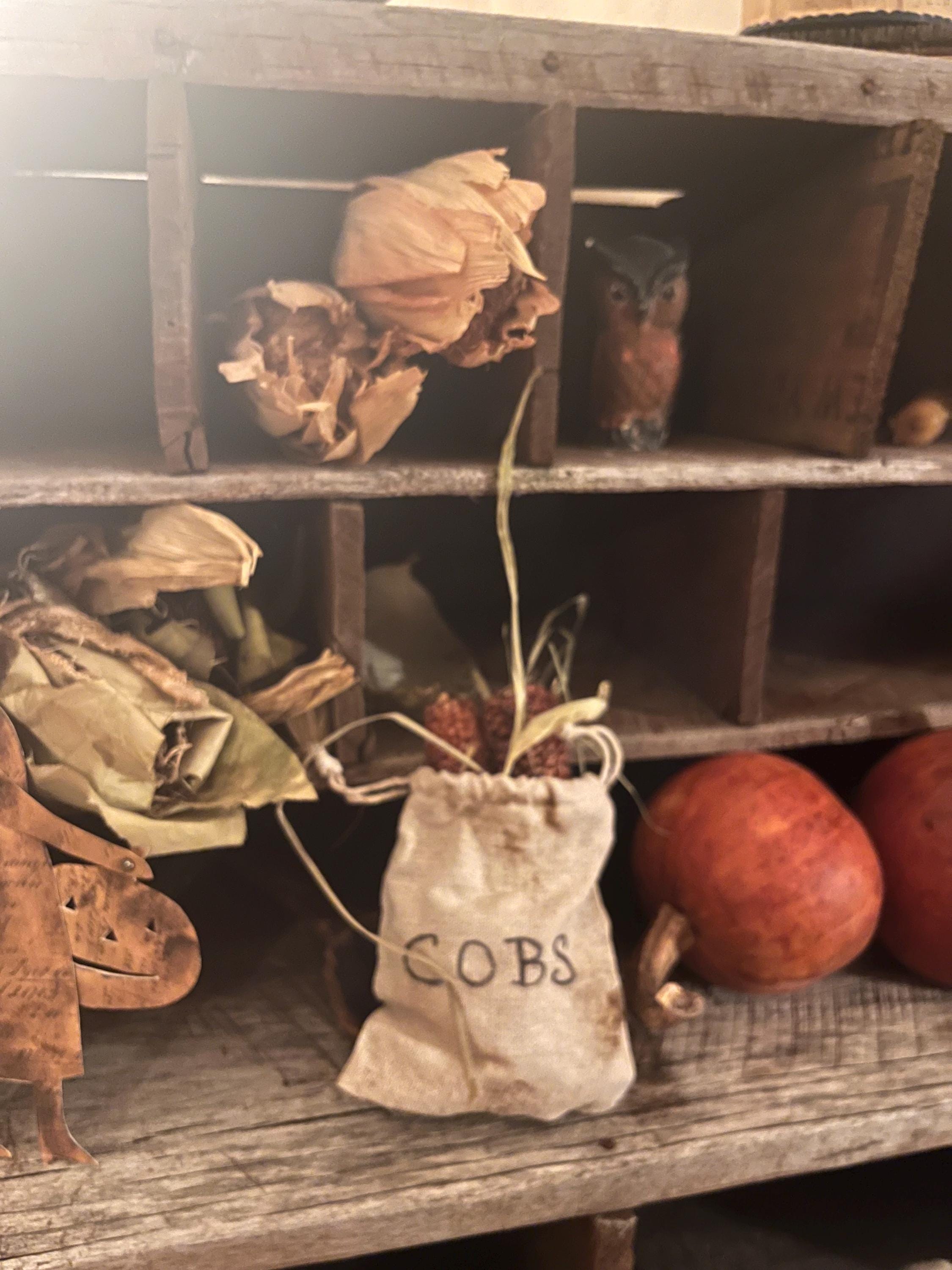 Primitive Dried Corn Husks Dirty Bags ~primitive Fall~ Primitive Corn ...