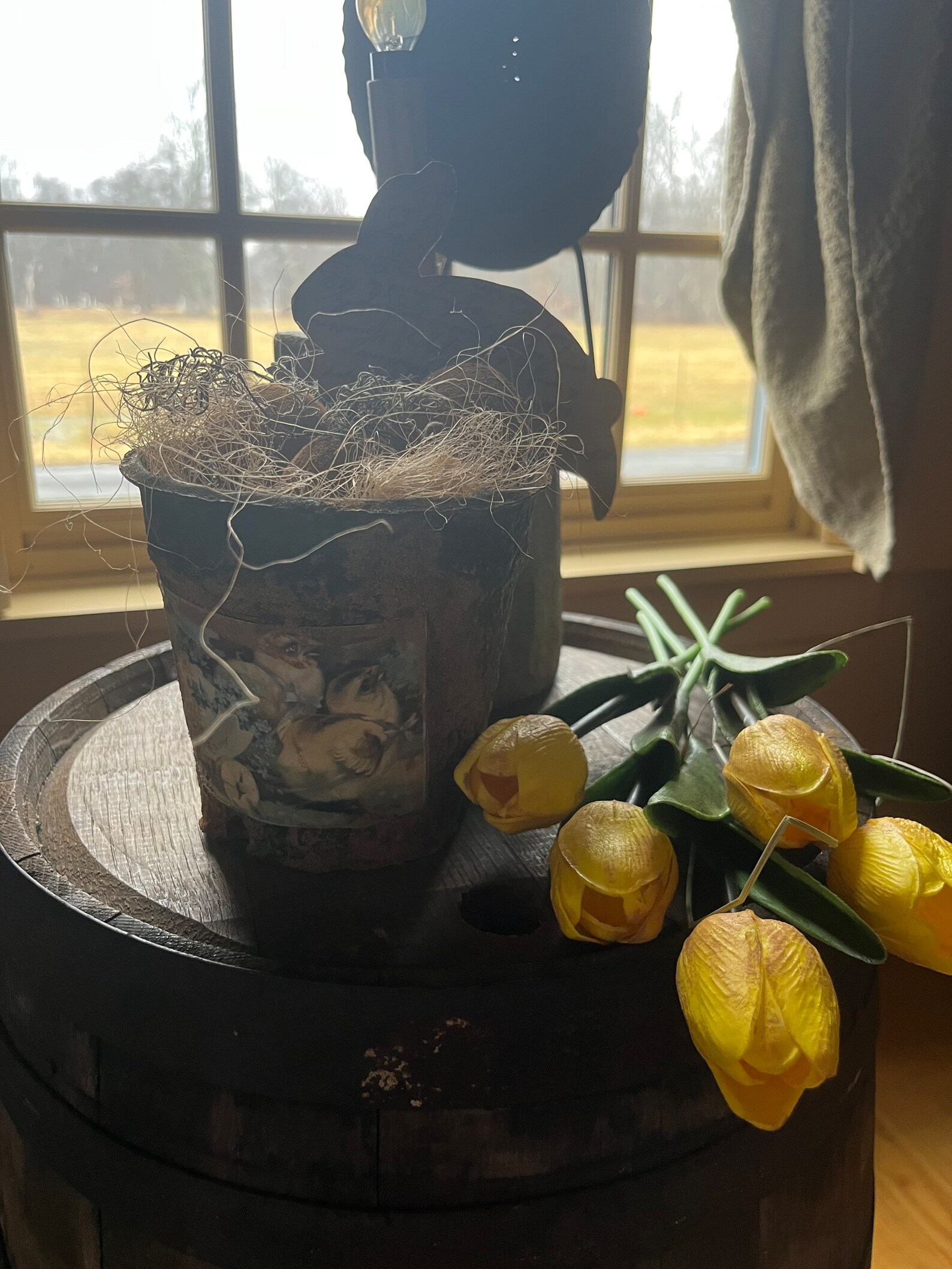Primitive Easter Grubby Pot~grubby Eggs~grubby Easter Pot With Eggs ...