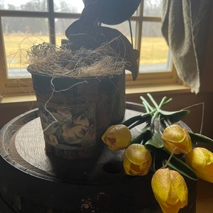 Primitive Easter Grubby Pot~grubby Eggs~grubby Easter Pot With Eggs ...