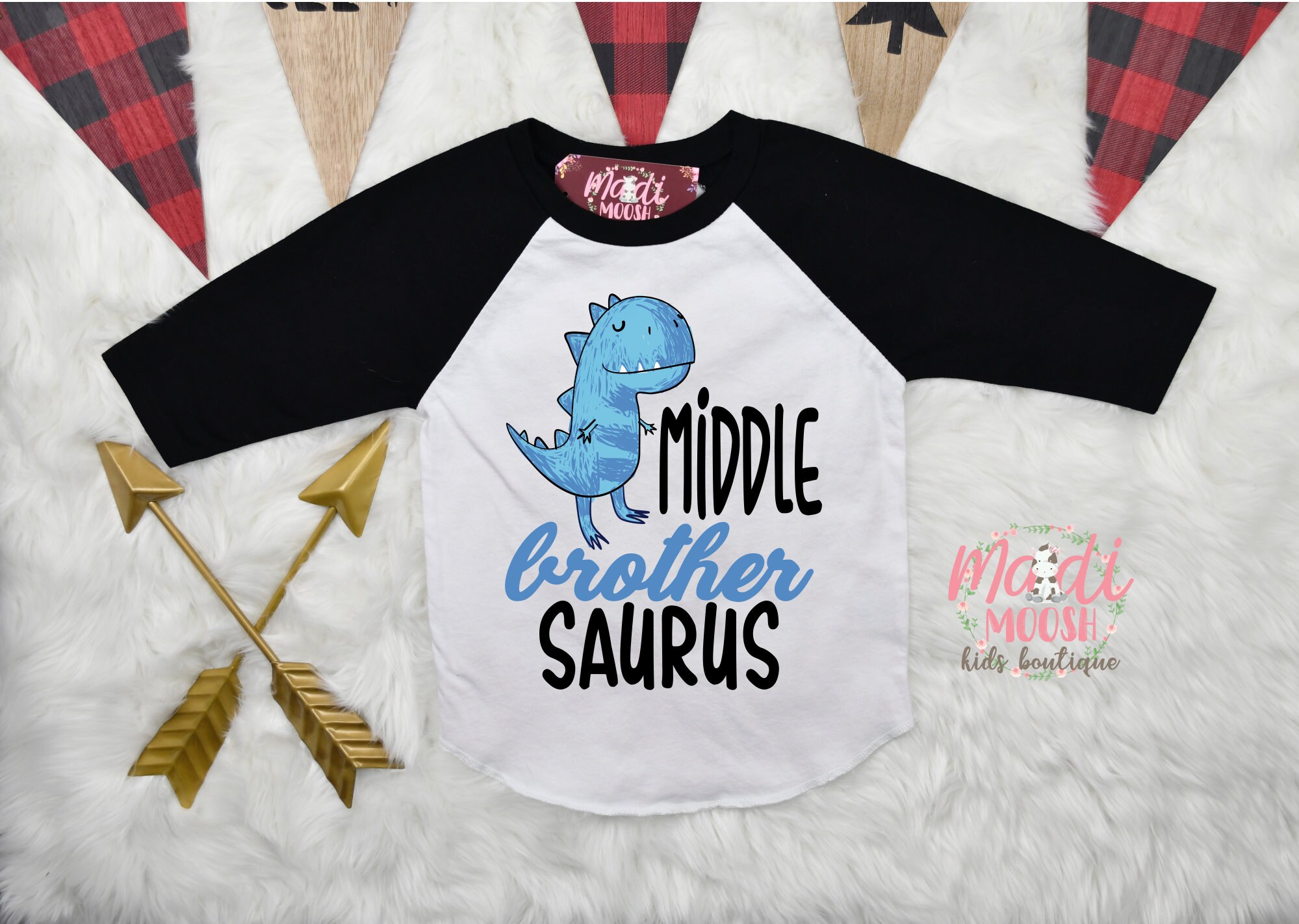 Middle Brother Saurus Shirt Dinosaur Shirt Big Brother - Etsy