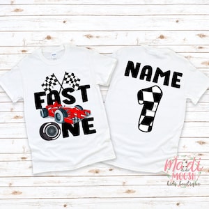 Fast One Racecar 1st Birthday Shirt | First Birthday Shirt | 1st ...