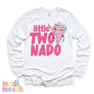 Little Two Nado Birthday Tee Tornado Birthday Shirt Girls 2nd Birthday ...