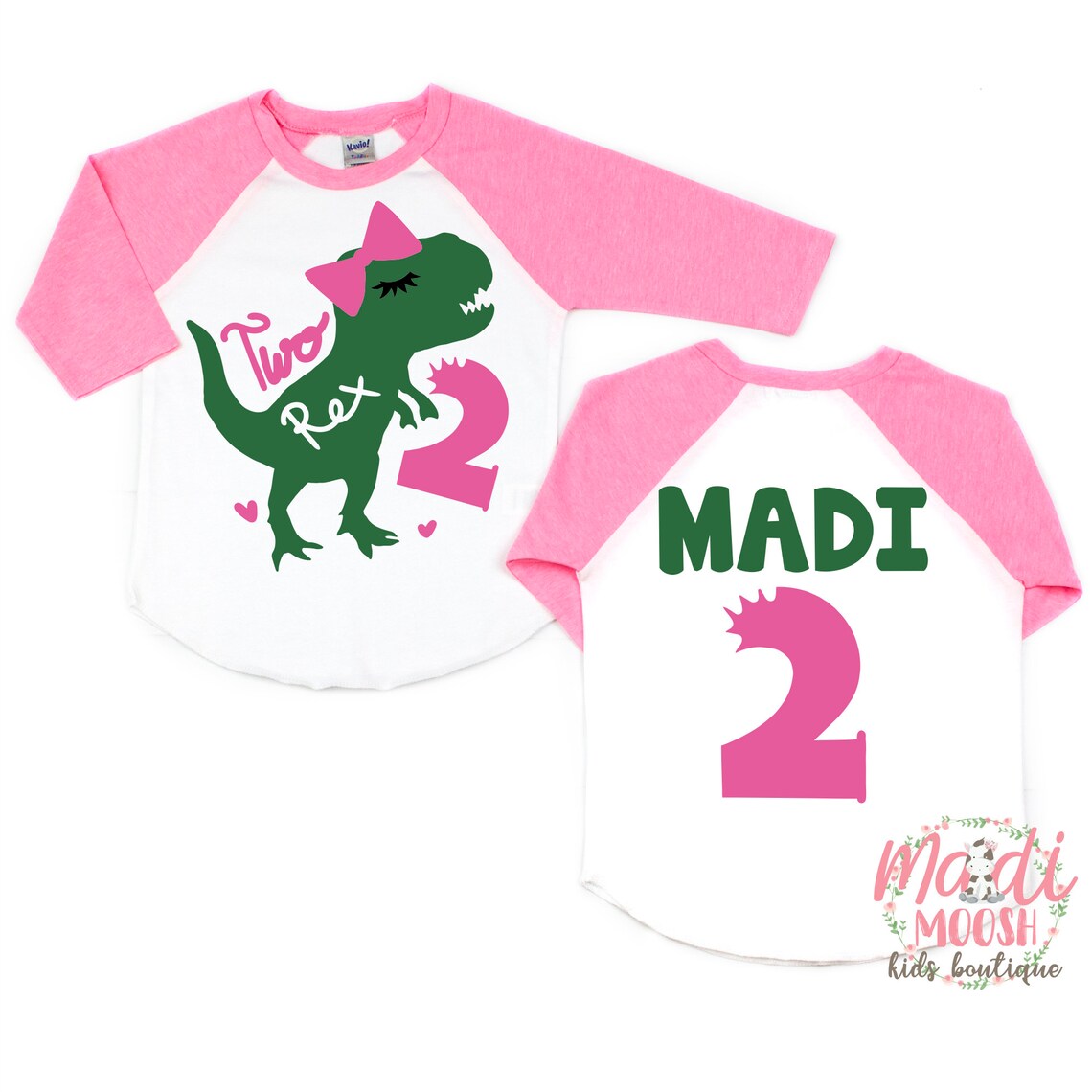 Two Rex Birthday Shirt 2nd Birthday Shirt Dinosaur - Etsy