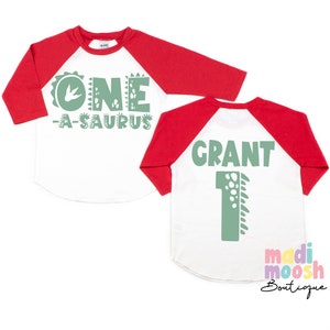 One-a-saurus Dinosaur 1st Birthday Shirt | T-rex First Birthday Tee ...