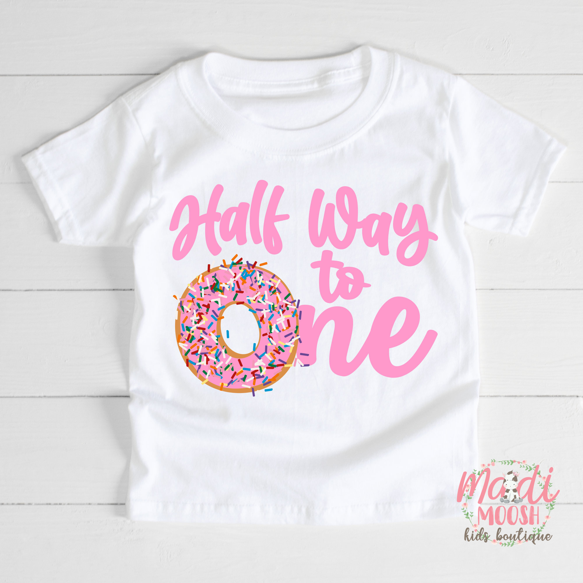 Half Way To One Onesies® Bodysuit Donut Birthday Onesie | Etsy