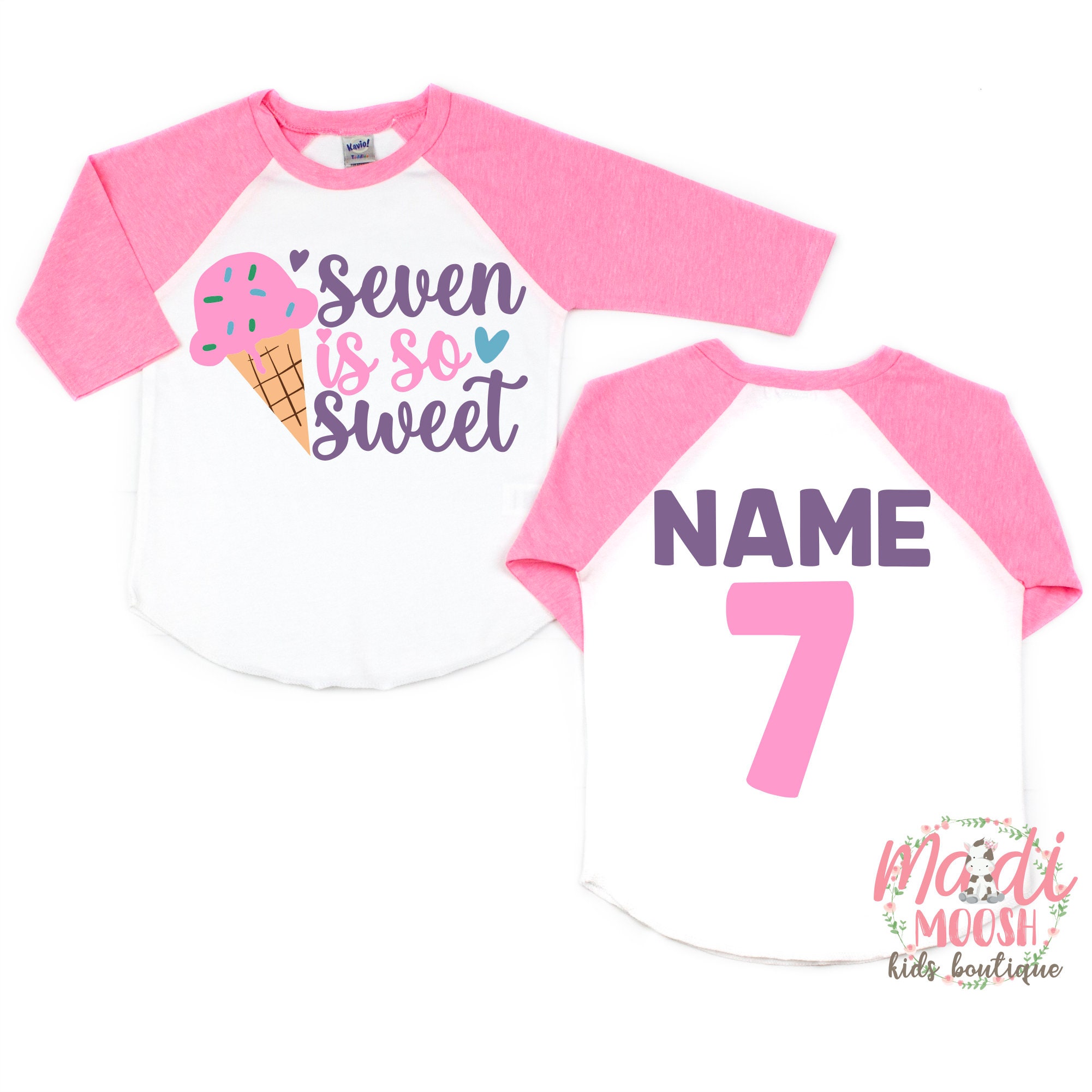 Seven is so Sweet Shirt 7th Birthday Shirt Seventh | Etsy