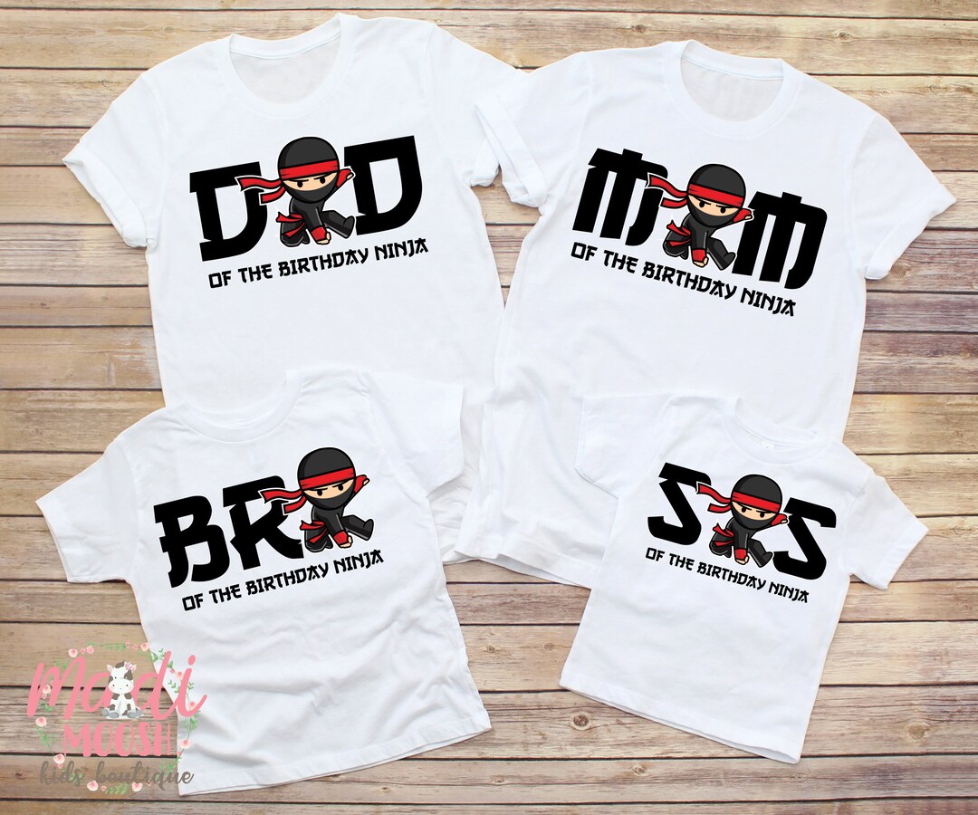 Ninja Family Birthday Shirt, Mom and Dad of the Birthday Boy Shirt ...