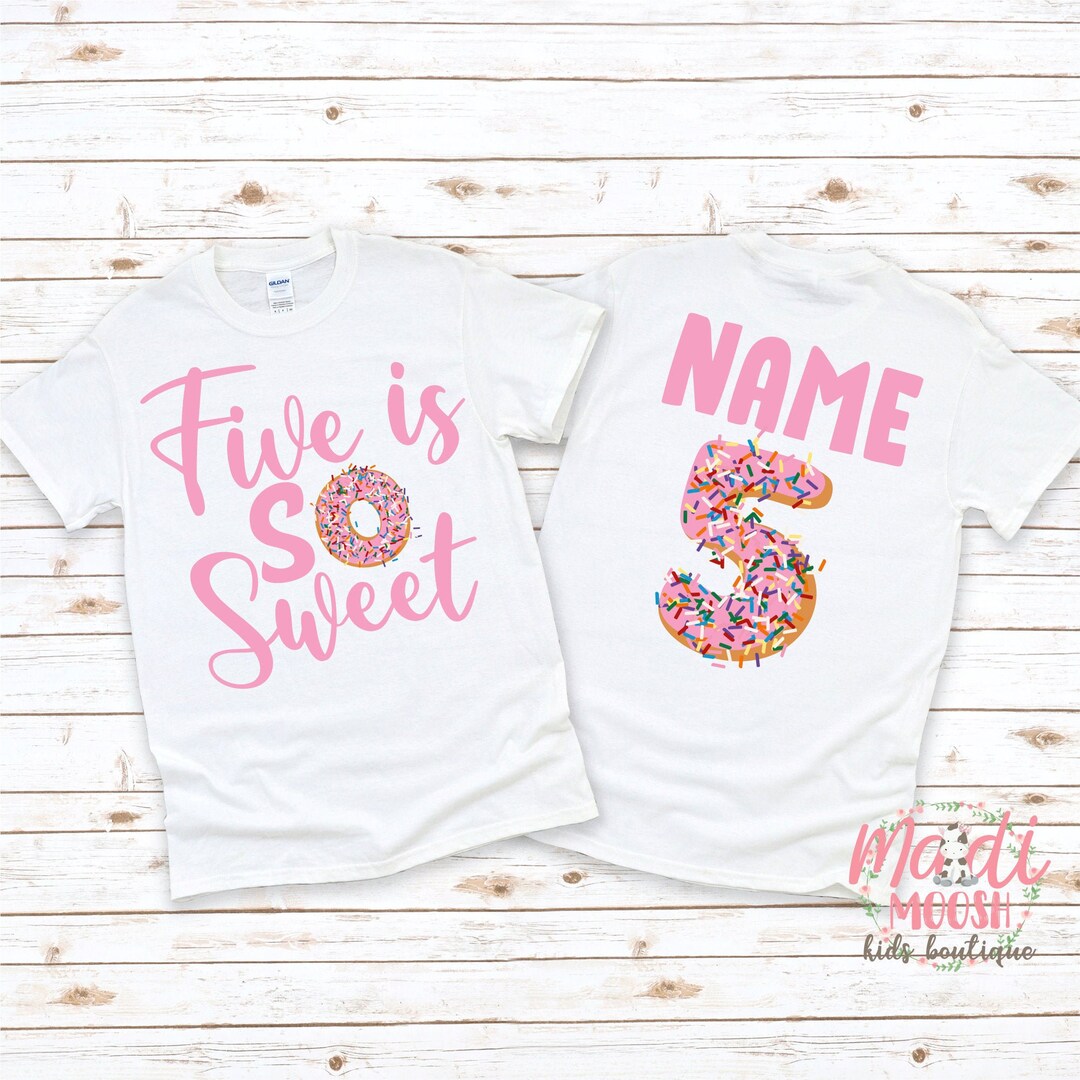 Five is so Sweet Donut Birthday Party Shirt | Five is so Sweet Birthday ...