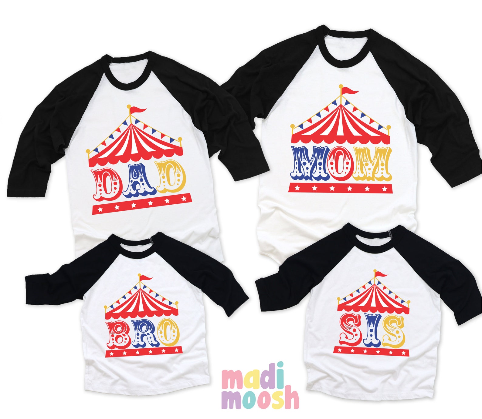 Matching Family Circus Theme Birthday Shirts - Carnival Birthday Tees ...