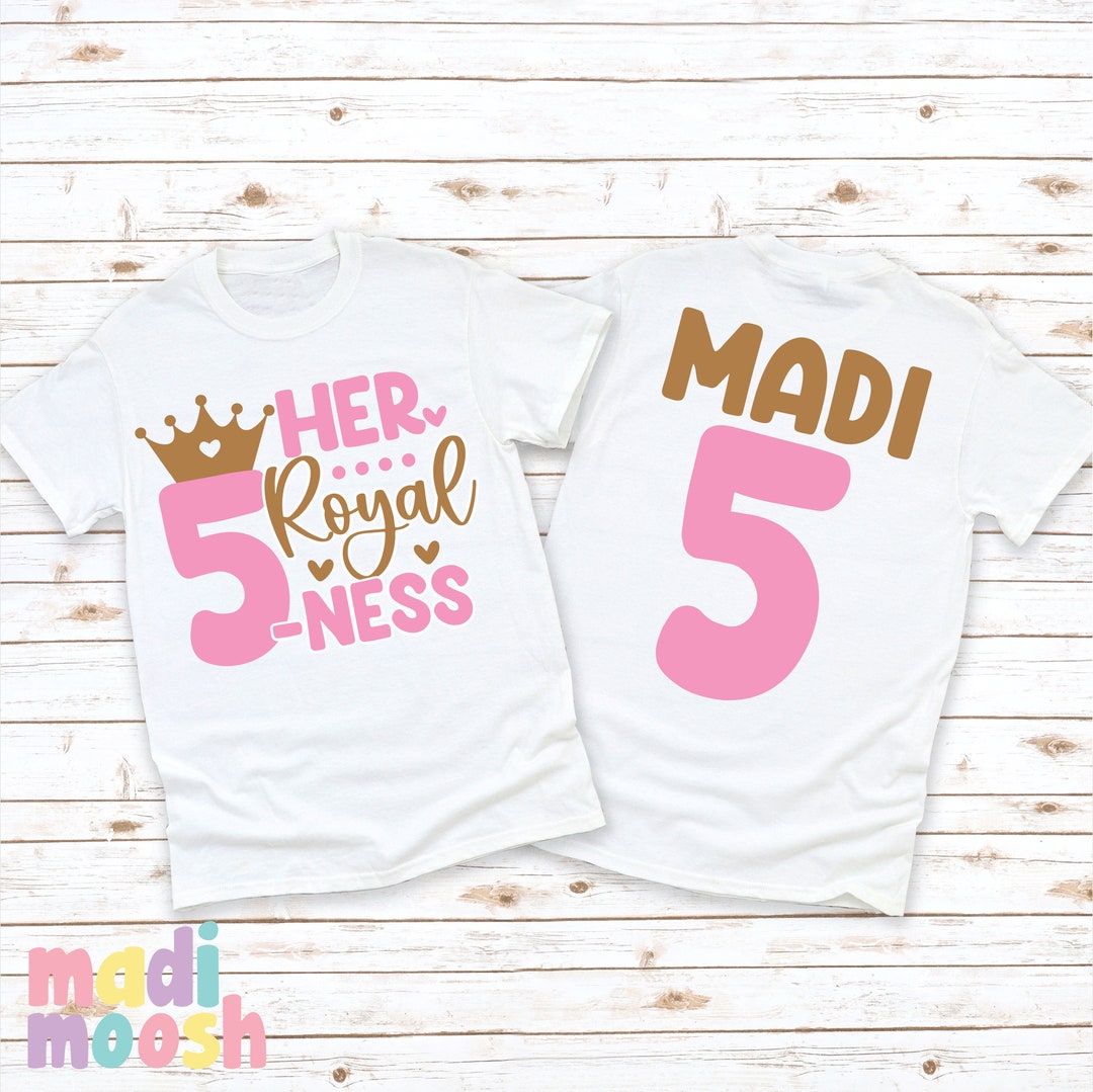 Her Royal 5 Ness Birthday Shirt | Girls Fifth Birthday Shirt | Her ...