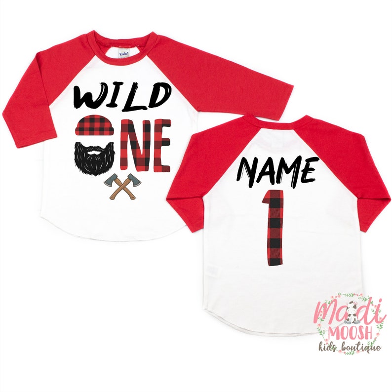Wild One Birthday Shirt, Lumberjack 1st Birthday Tee, Buffalo Plaid ...