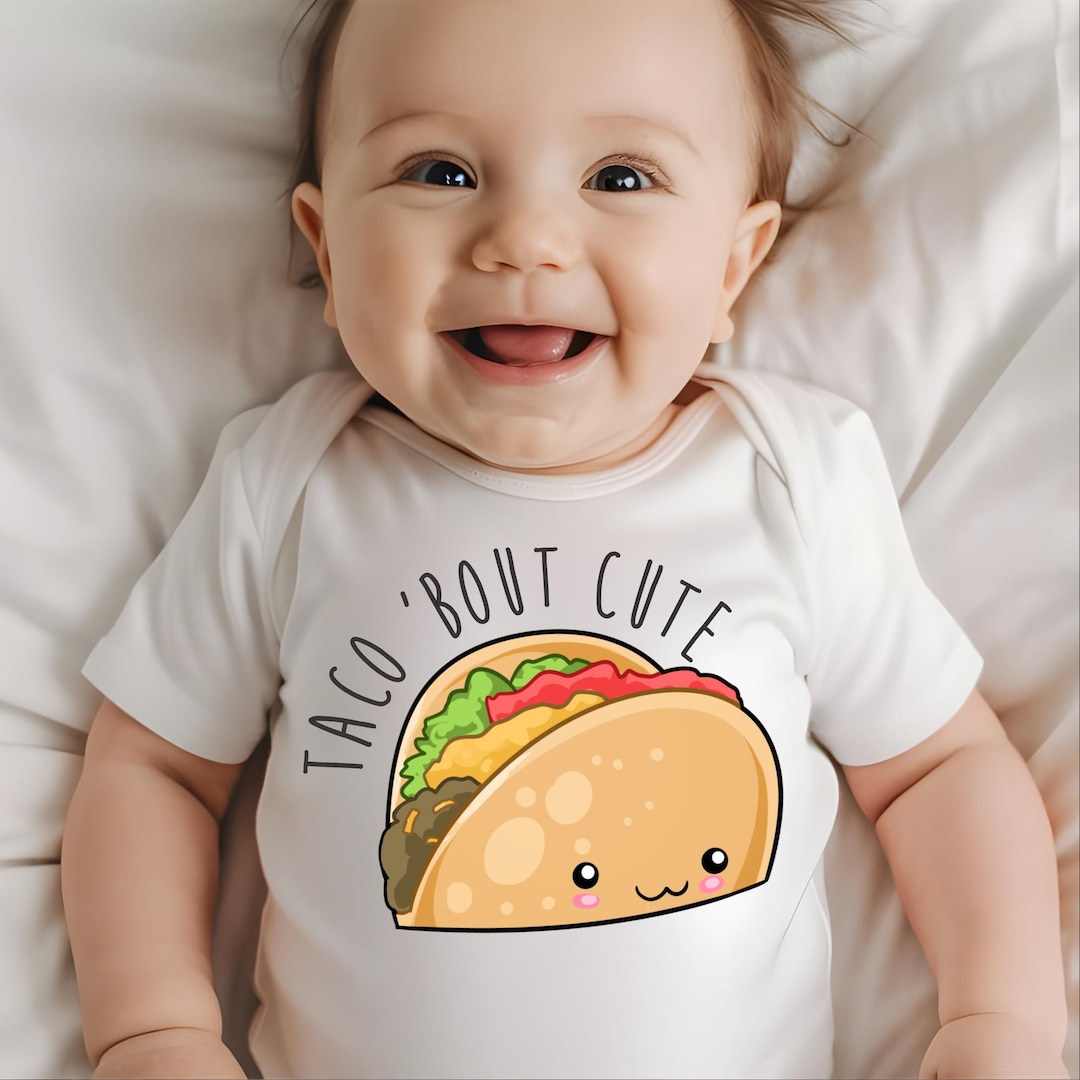 Taco ‘bout Cute Baby Onesie® | Funny Unisex Baby Shower Gift | Taco ...
