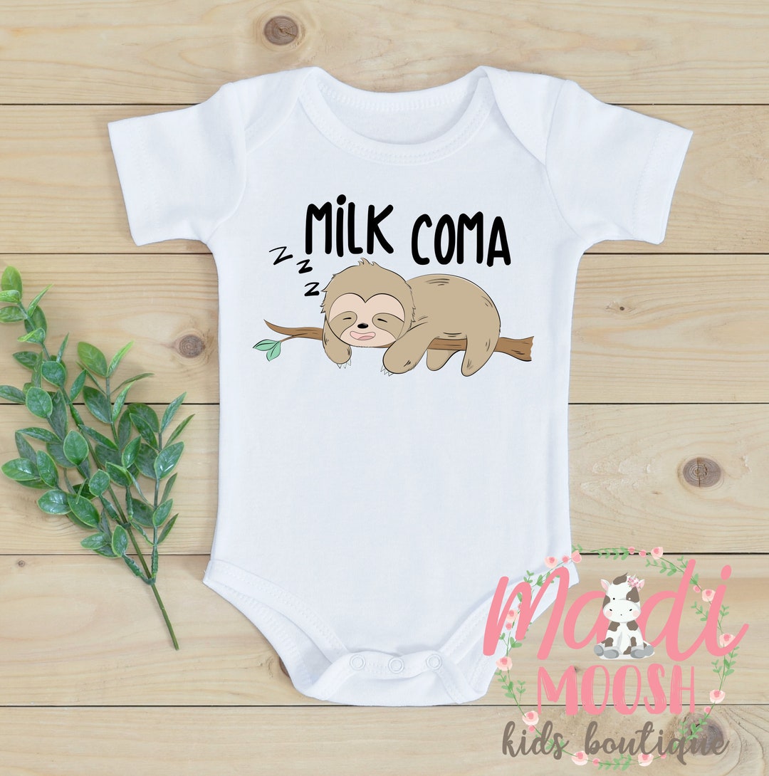 Sloth Onesies® Bodysuit | Milk Coma Onesie | Cute Baby Bodysuit | Baby ...