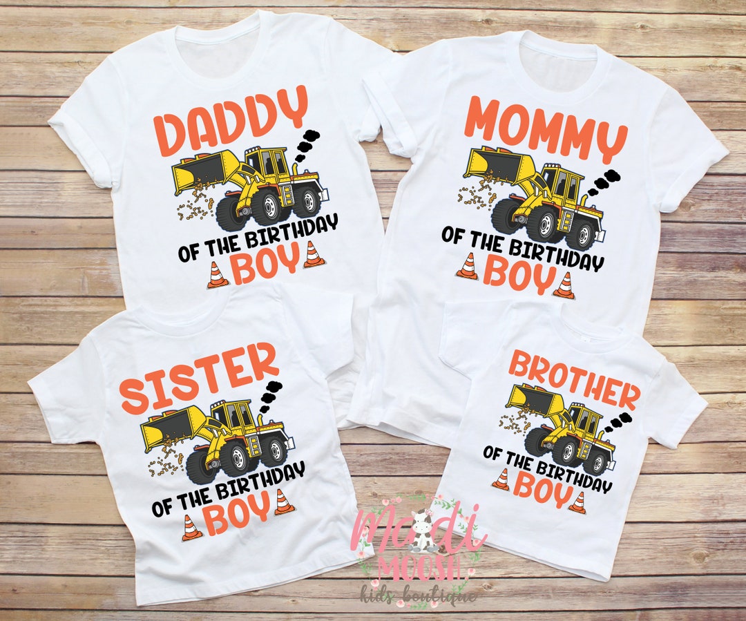 Matching Family Construction Theme Birthday Shirts, Digging It Shirts ...