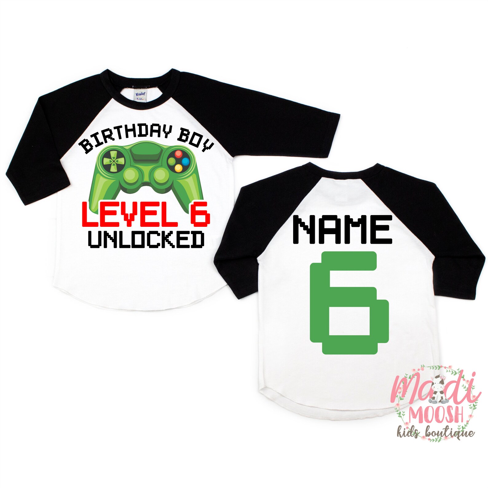 Sixth Birthday T-shirt | Level 6 Unlocked | Gamer Birthday Shirt | 6th ...