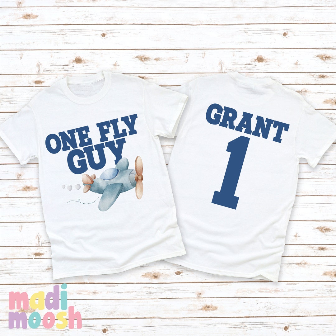 Airplane First Birthday Shirt Boy • One Fly Guy 1st Birthday Tee ...