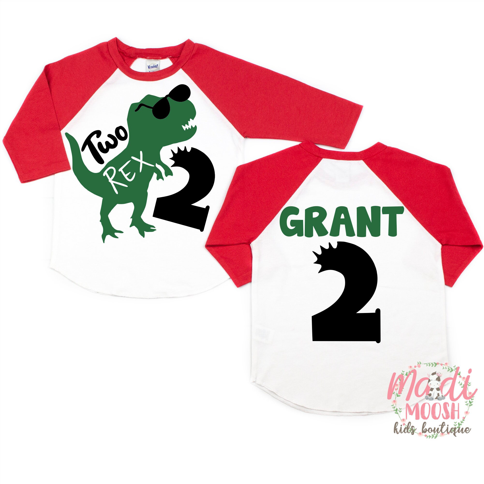 Two Rex Birthday T-shirt Dinosaur Birthday Shirt 2nd | Etsy