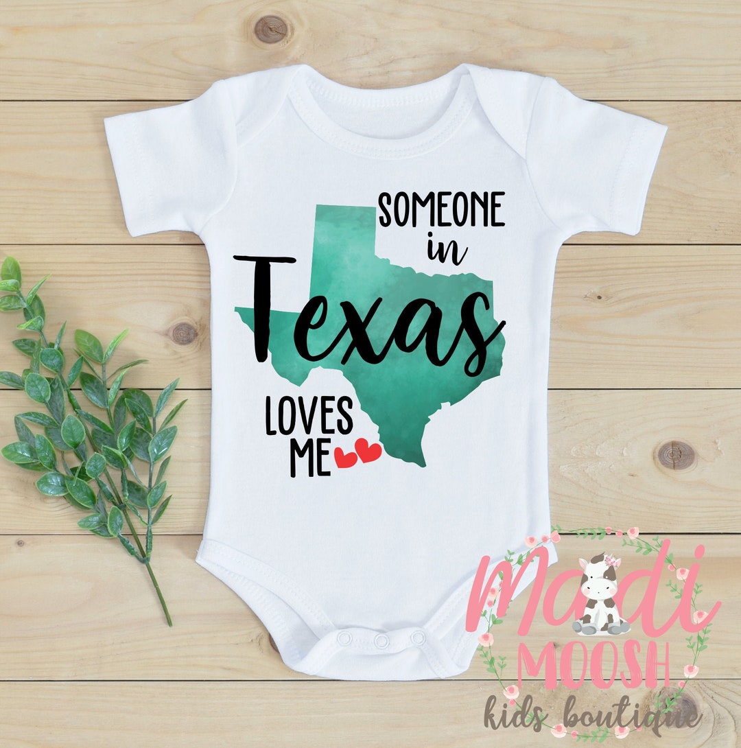 Someone in Texas Loves Me Baby Onesie®, Cute Texas Baby Bodysuit, Baby ...