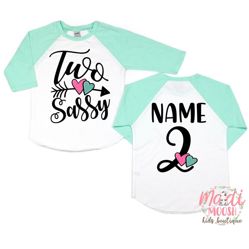 Two Sassy Birthday Shirt 2nd Birthday Shirt Second Etsy