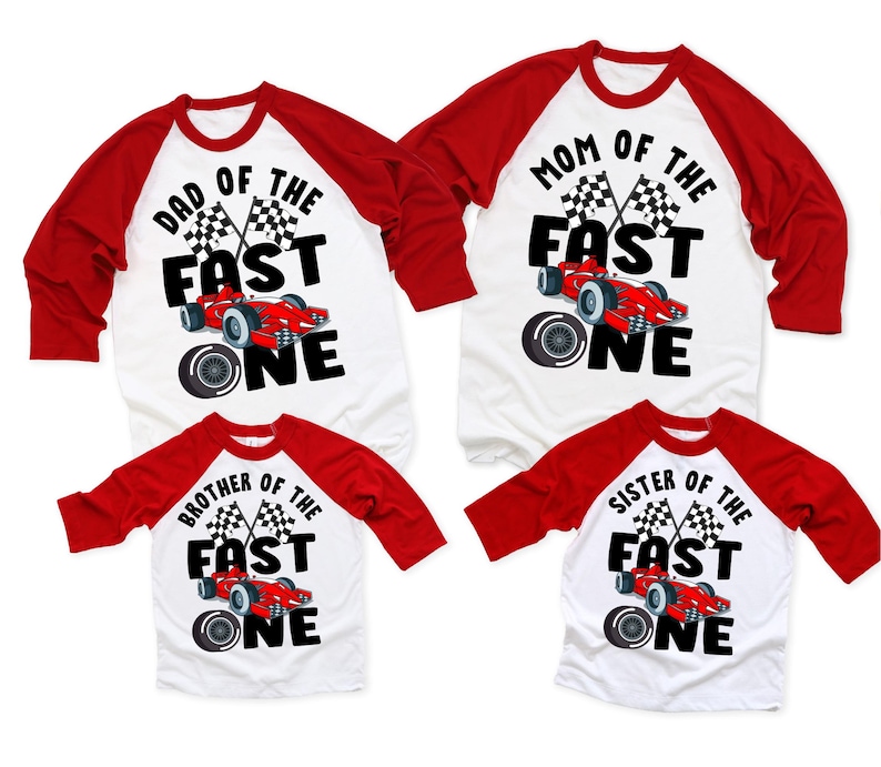 Fast One Racecar Birthday Shirts: Family Pit Crew Matching Tees - Etsy