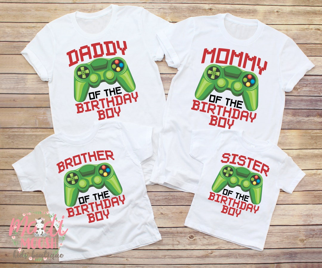 Family Level up Video Game Birthday Shirts, Level up Family Shirts ...