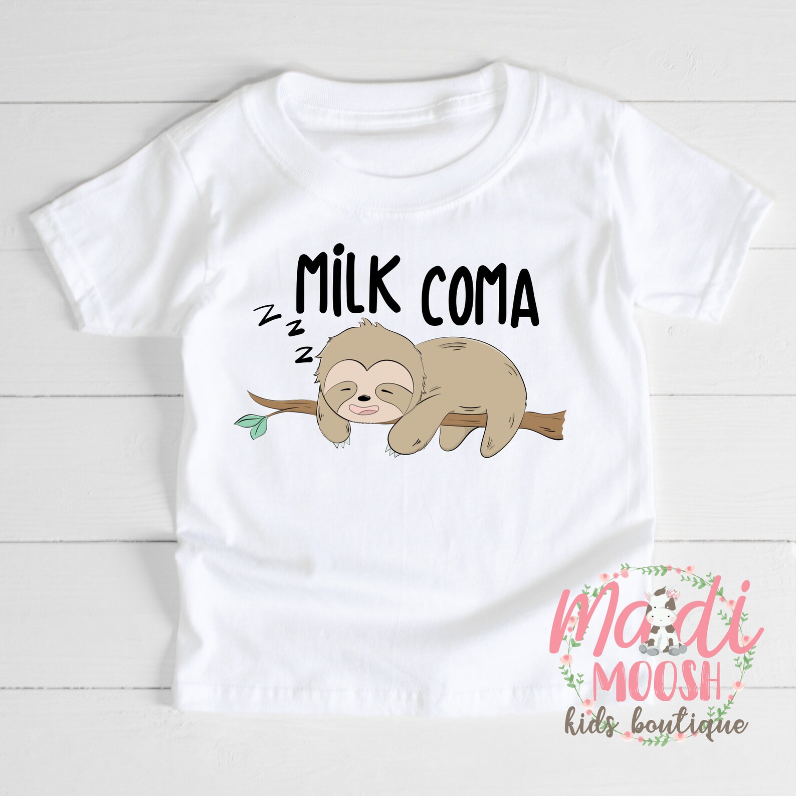 Sloth Onesies® Bodysuit Milk Coma Onesie Cute Baby - Etsy
