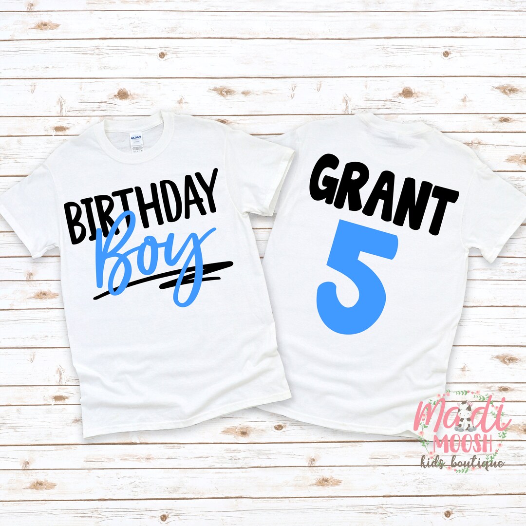 Birthday Boy Shirt | Boys Birthday Shirt | Custom Age Birthday Shirt ...