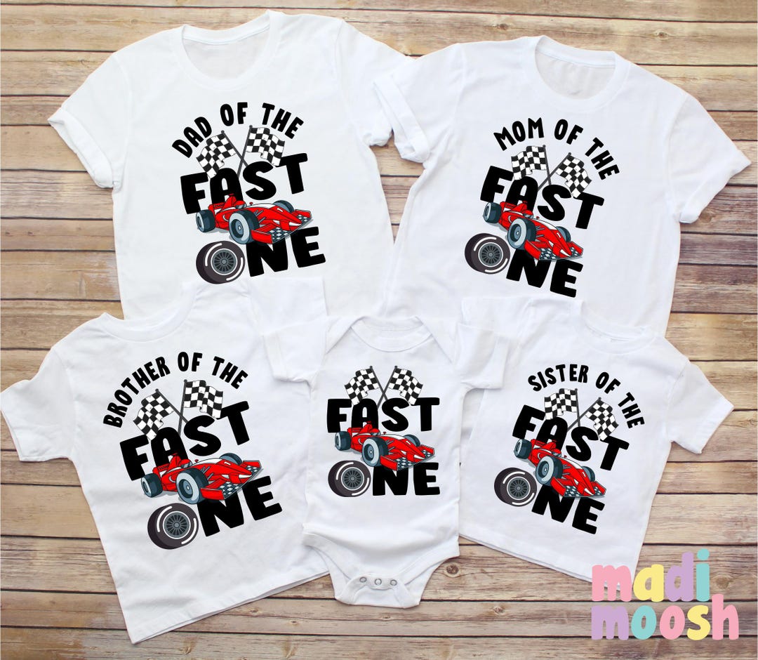 Fast One Racecar Birthday Shirts: Family Pit Crew Matching Tees - Etsy