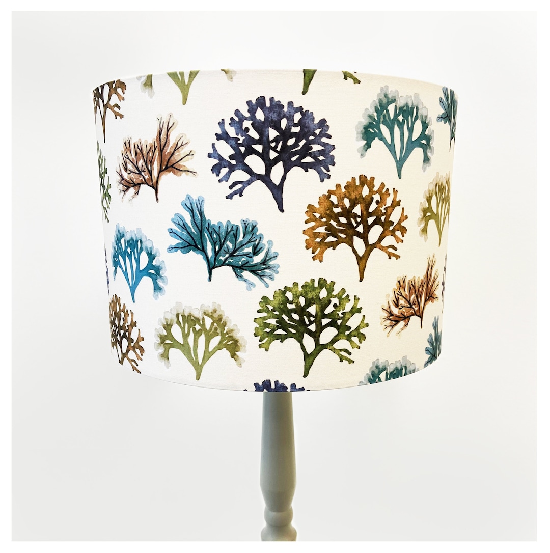 SEAWEED Lampshade Stylised Seaweed Pattern on a off White, Cream ...