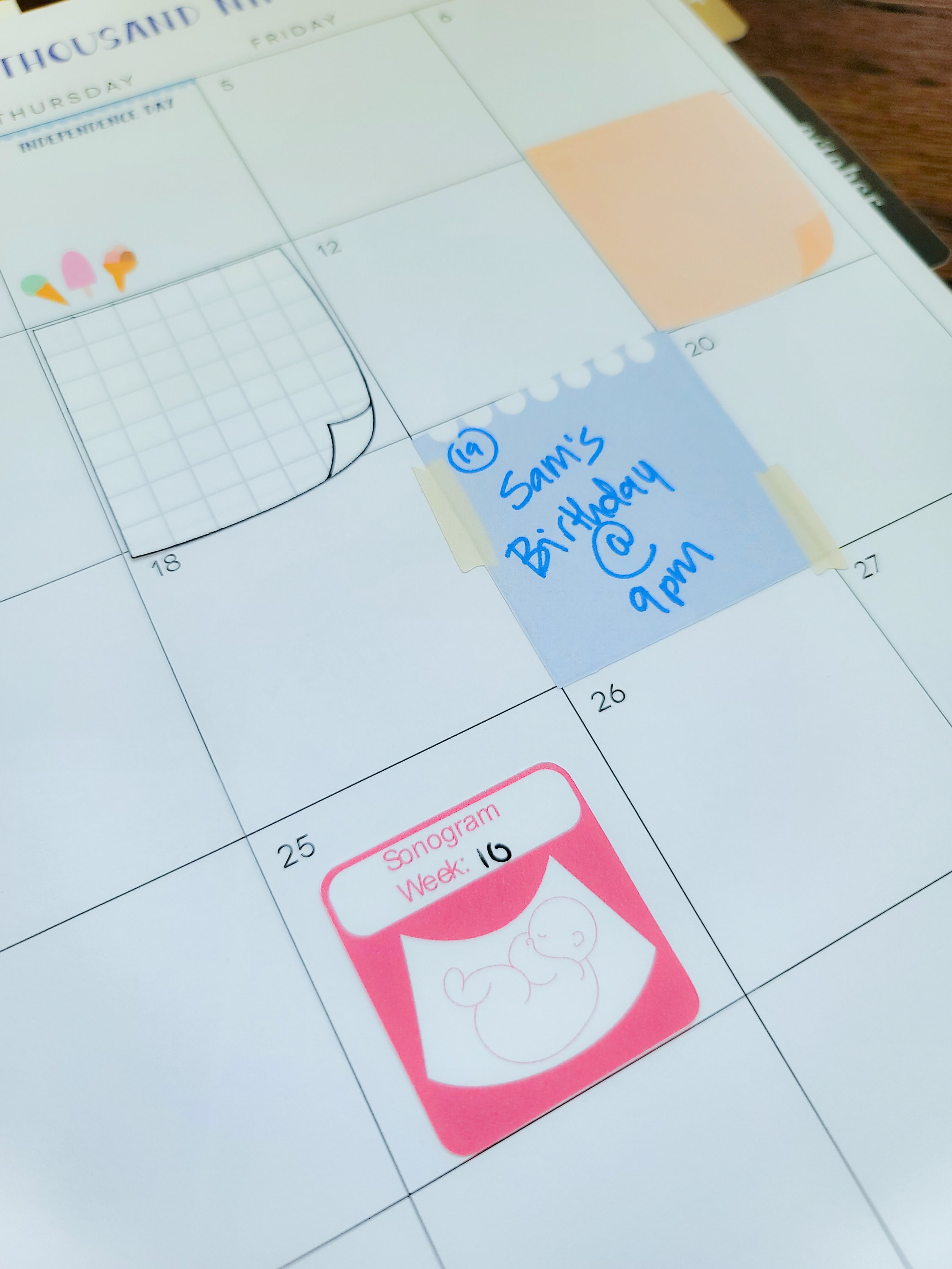 Pregnancy Reminder Stickers, Calendar Stickers, Planner Stickers ...