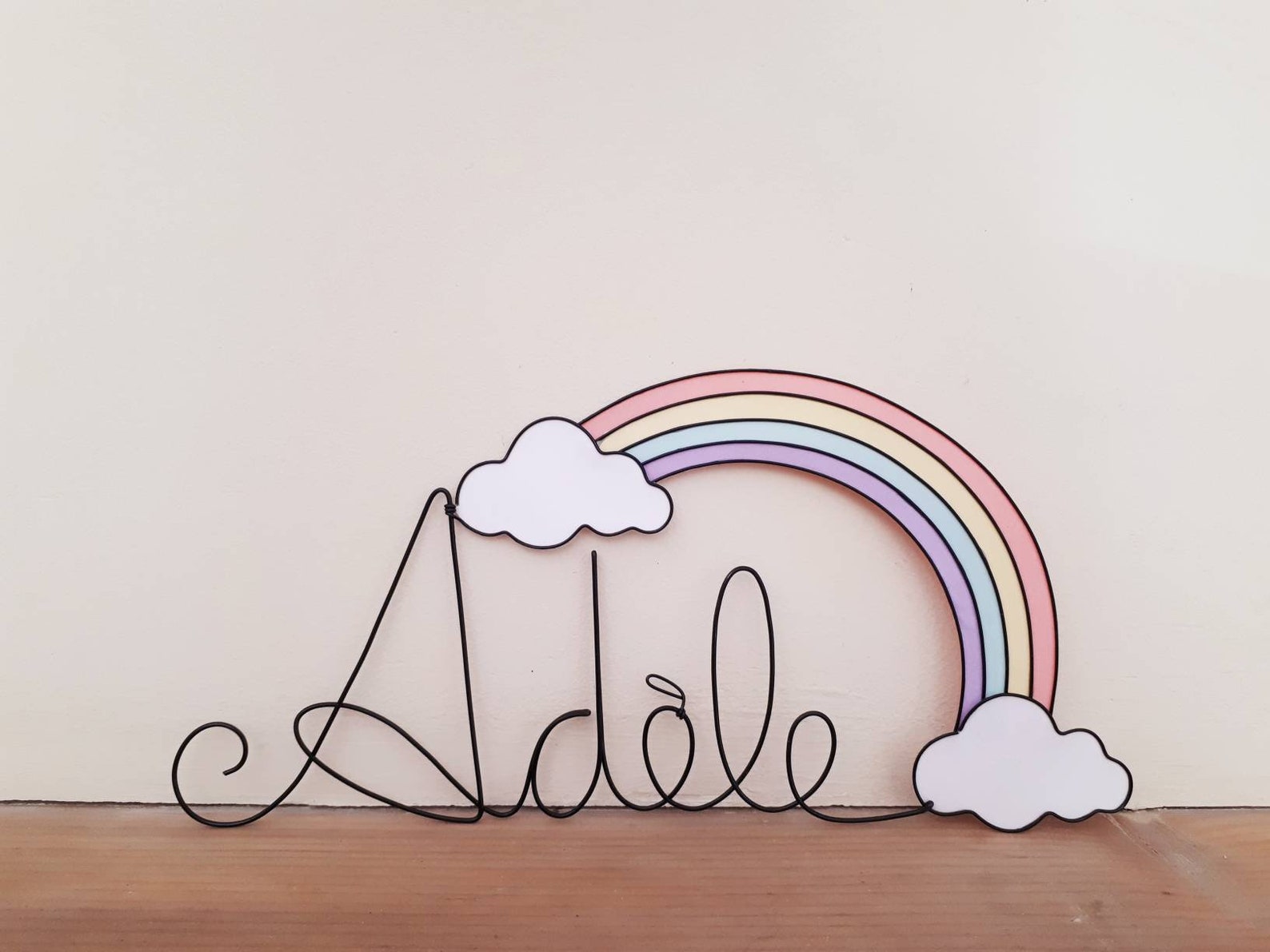 Prénom personnalisable en fil de fer Arc-en-ciel 4 | Etsy