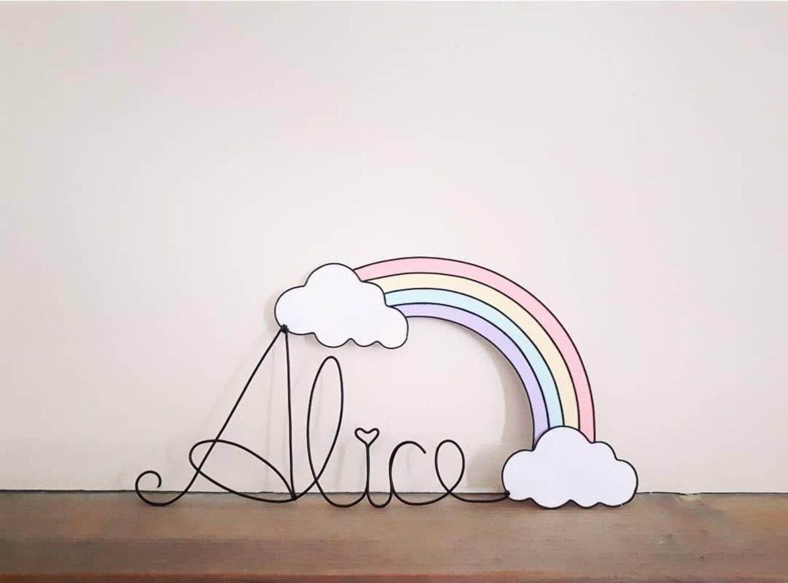 Prénom personnalisable en fil de fer Arc-en-ciel 4 | Etsy