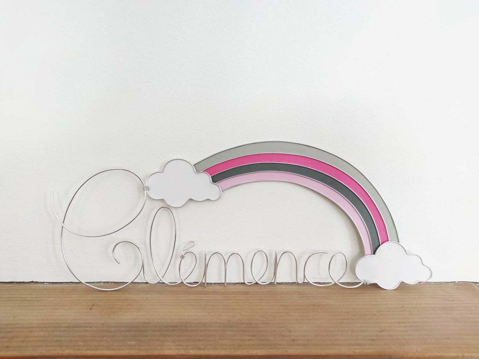 Prénom personnalisable en fil de fer Arc-en-ciel 4 | Etsy