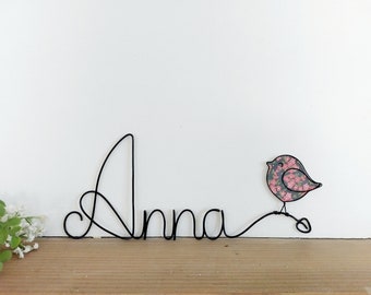Wire First Name, Customizable Wall First Name, Wall Decoration for ...