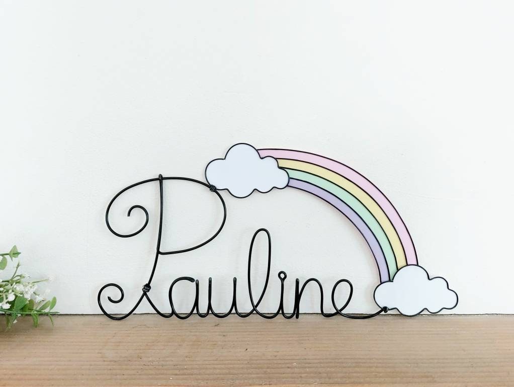 Prénom personnalisable en fil de fer - Arc-en-ciel - 4 couleurs - Etsy ...