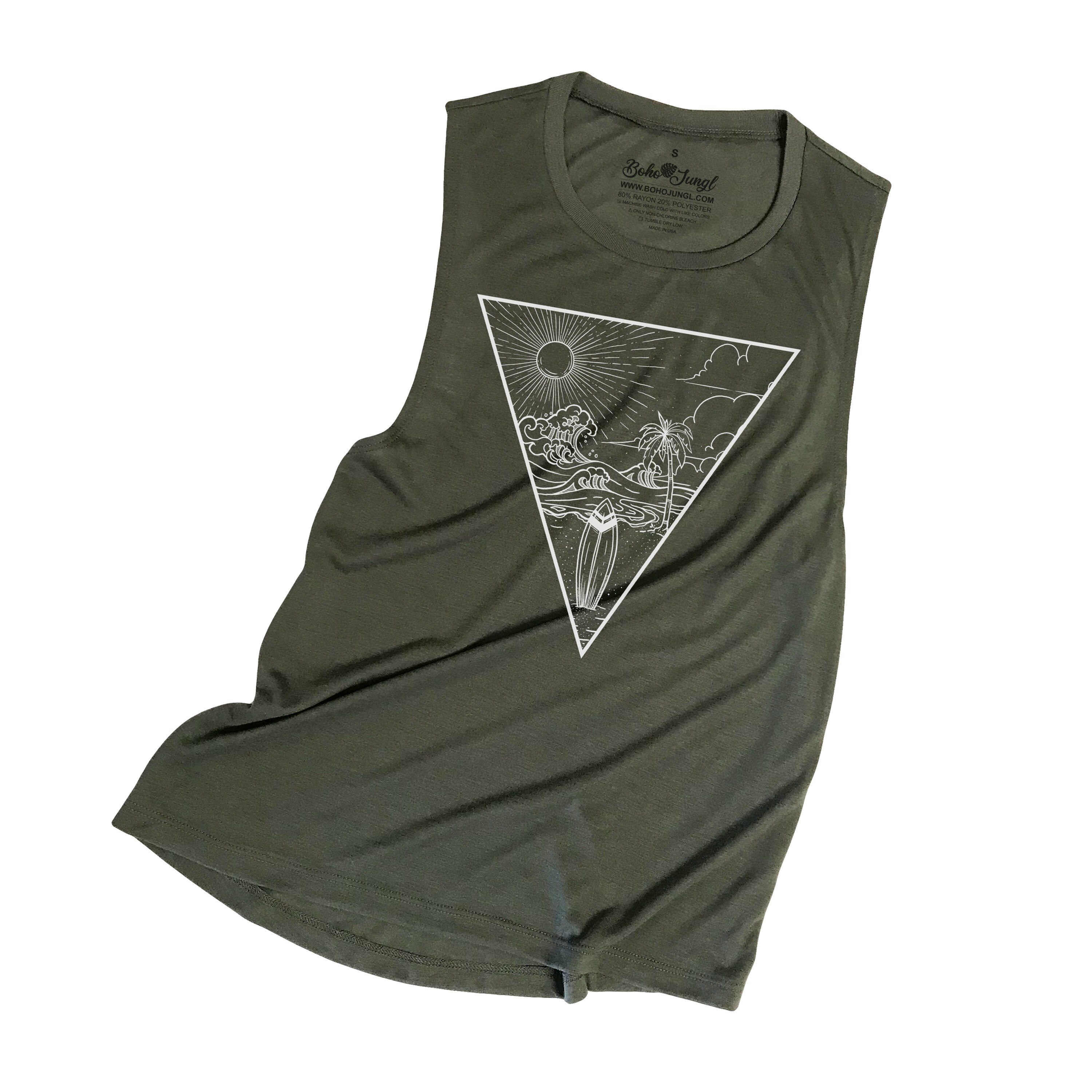 Surf Beach Design Flowy Womens Muscle Tank Top- SB14P - Etsy
