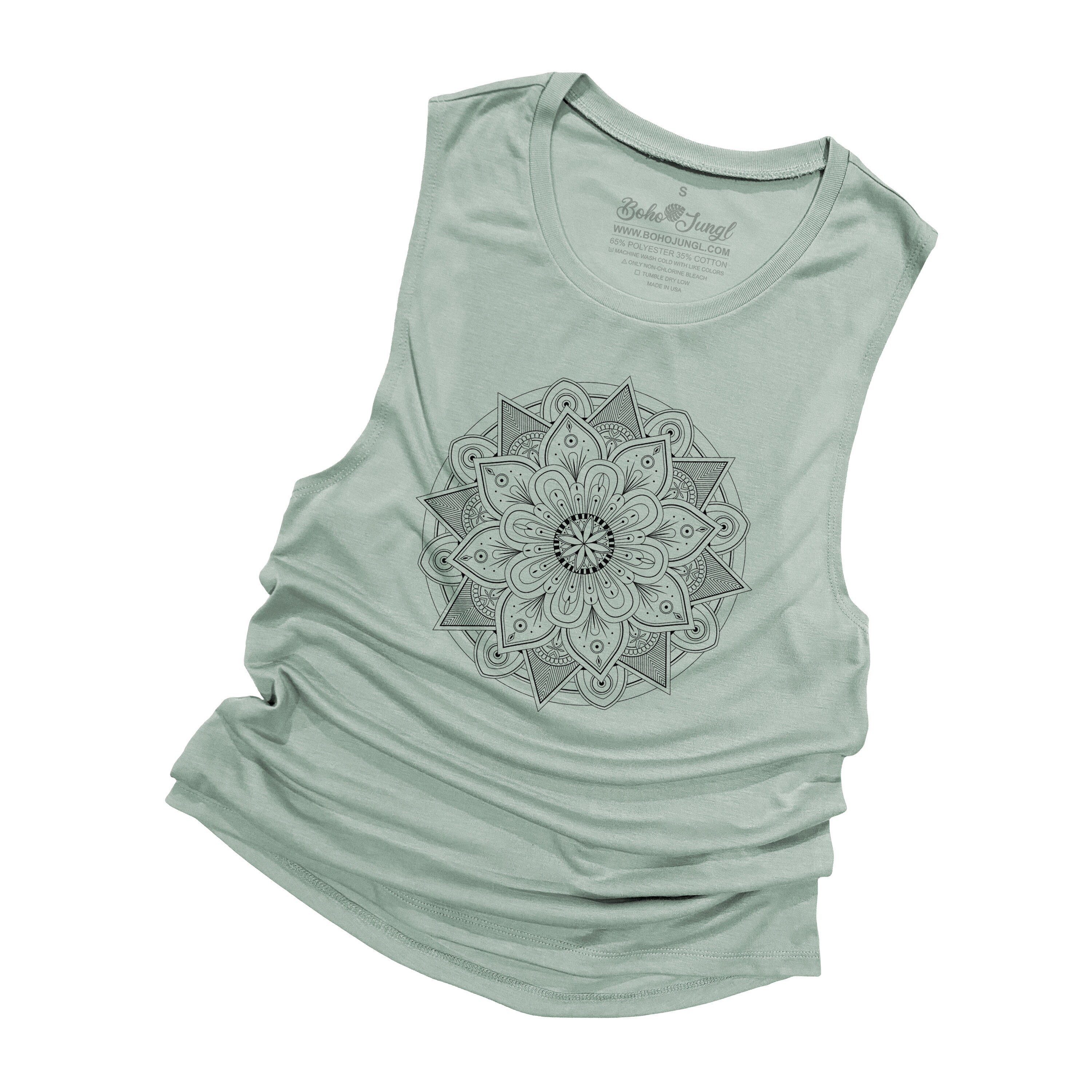 Lotus Mandala Geometric Design Flowy Muscle Tank Top - Etsy