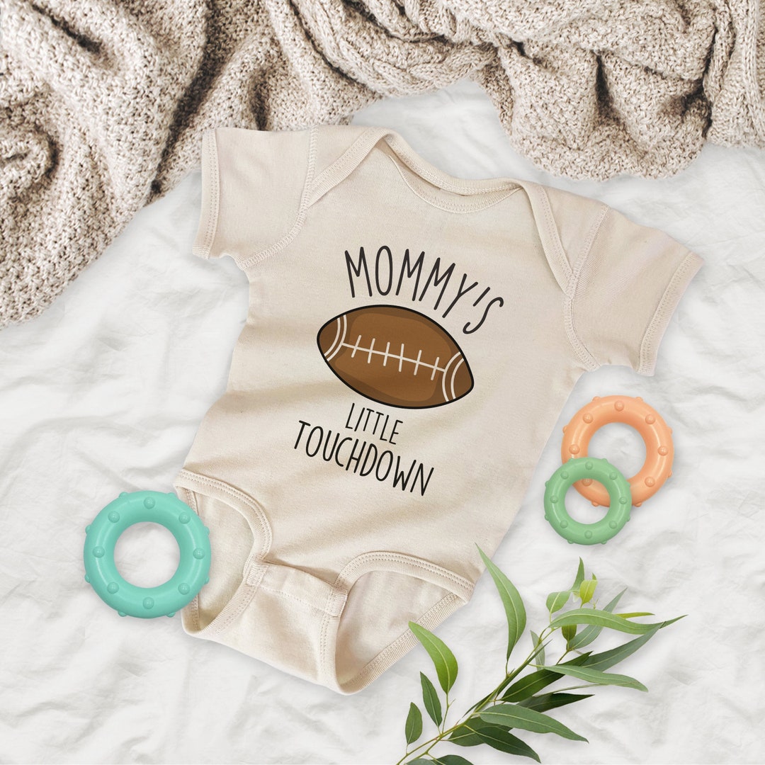 Mommy's Touchdown Football Baby Onsie Bodysuit Printed in an Eco ...