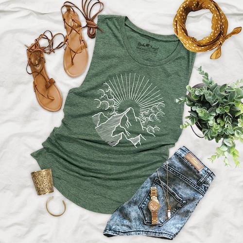 Vintage Sun Design Womens Flowy Muscle Tank - Etsy