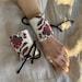 A Pair of Embroidered Detachable Cuffs With Folk Embroidery With Lacing ...