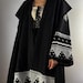 Wool Skarf Hood With Embroidery Details and Fringe - Etsy