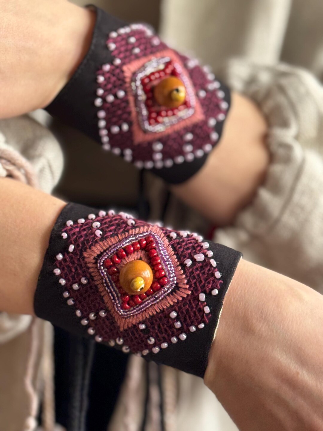 A Pair of Cuff Bracelets, Detachable Linen Cuffs With Exclusive ...